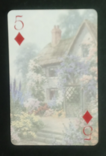 Masterpiece Bridge Size Playing Card An Old-Fashioned Cottage 5 ...