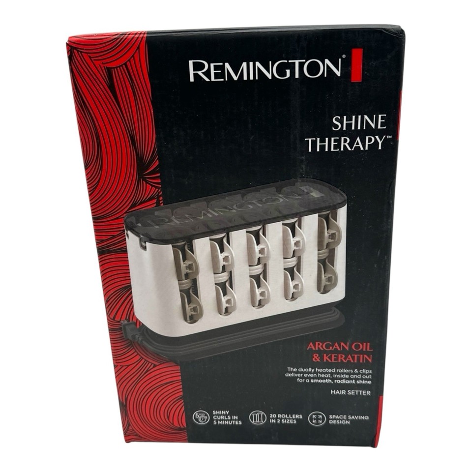 Remington Shine Therapy Argan Oil & Keratin Hair Setters Hot Rollers ...