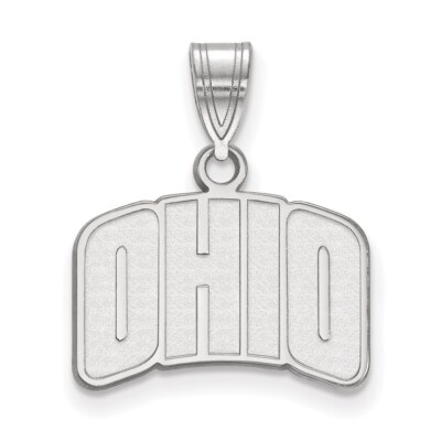10k White Gold LogoArt Ohio Letters Spelled Out University Small ...