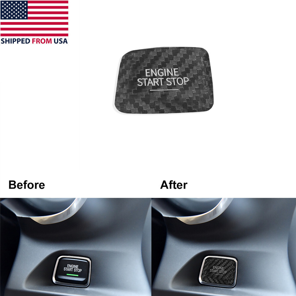 Carbon Fiber Engine Start Stop Cover Trim For Chevrolet Camaro 2016 ...