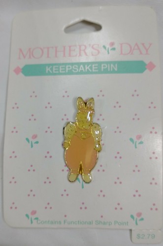Gibson Greetings Keepsake Mother's Day BUNNY Mom Lapel Pin Brooch Lot ...