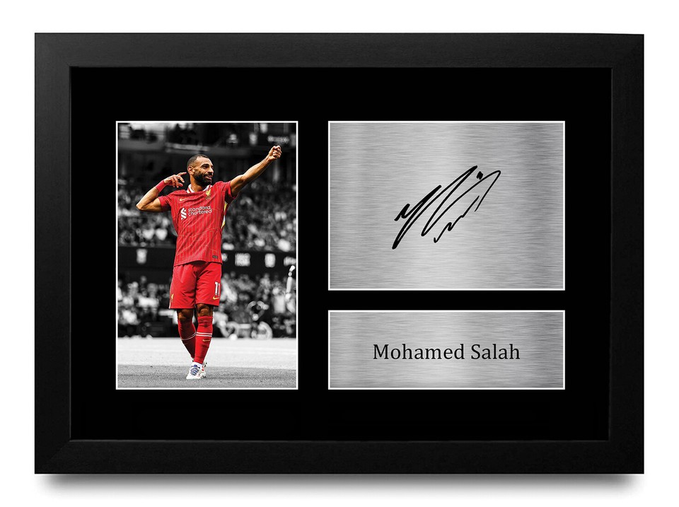 Mo Salah Signed Print Liverpool Framed Printed Autograph LFC Poster A4 ...