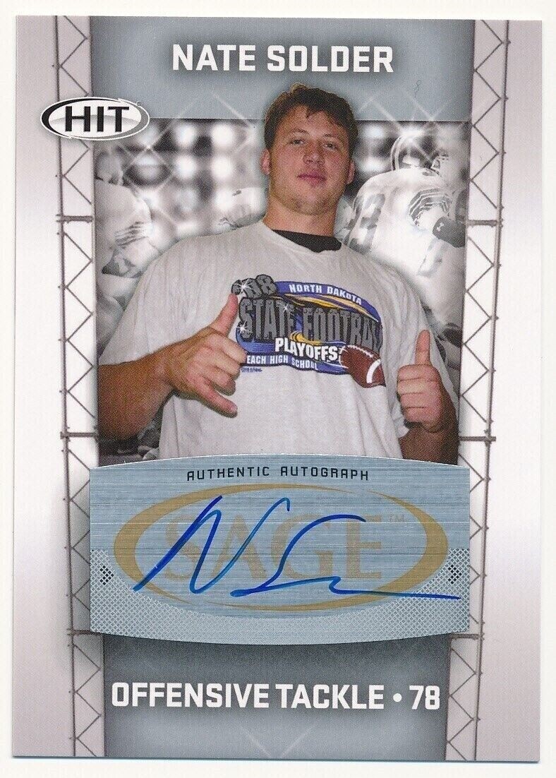 NATE SOLDER 2011 SAGE HIT SILVER #A78 ROOKIE AUTOGRAPH COLORADO RC SP ...