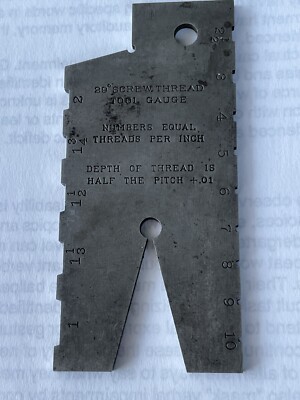 Vintage Brown & Sharpe No. 716 29° Screw Thread Tool Gauge Machinist ...