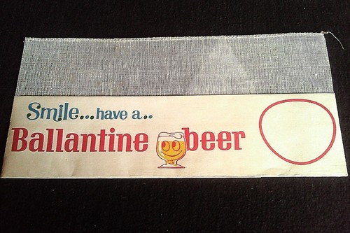 MINT Unused Ballantine Beer 1950's Soda Jerk Style Adjustable Beer Hat ...