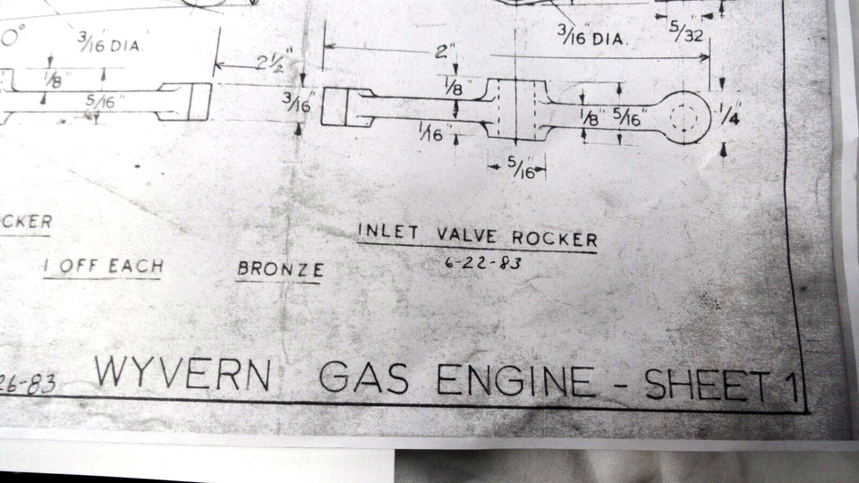 Wyvern Internal Combustion Hit and Miss Model Engine Blueprints ...