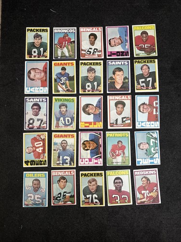 1972 TOPPS FOOTBALL 50 CARD LOT EX TO EXMT LOT# 420 | eBay