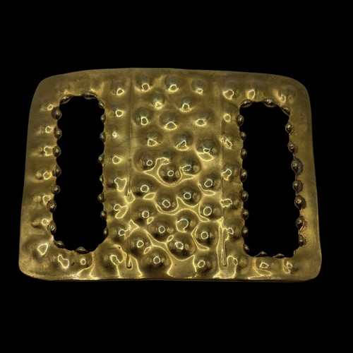 Vtg Brass Scarf Slide Sash Decorative Belt Accent Hammered Metal India ...
