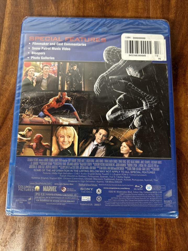 Retired new sealed Tobey Maguire Sam Raimi SPIDER MAN 3 Marvel movie ...