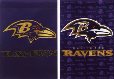 NFL Heavy Duty 29"X43" BALTIMORE/ RAVENS SUEDE GLITTER Banner | eBay