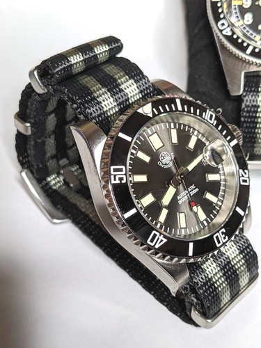 NATO Strap 007 Bond Spectre Colours - Best Quality 18 / 20 / 22mm - 3 buckle | eBay