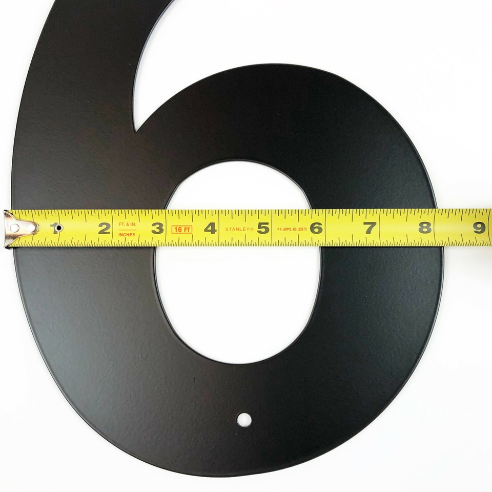 12 inch 0 to 9 Large Numbers Black Metal Iron Home House Street ...