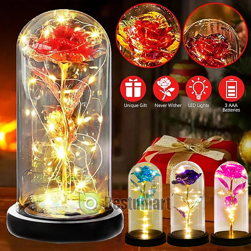 Eternal Rose Flower LED Enchanted Galaxy Rose LED Light Mother's Day ...
