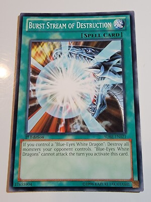Burst Stream of Destruction - SDBE-EN021 Common 1st Edition Yugioh | eBay