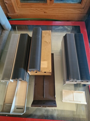 35mm Stacking slide boxes and holders 5 x 50 slides for rollei p355 ...