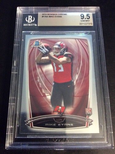 2014 Bowman Chrome #170A Mike Evans Rookie Card BGS 9.5 Tampa Bay ...