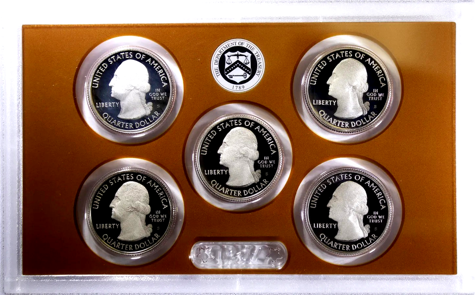 2011 Proof Quarter Parks (ATB) set Gem DCAM (Clad) - No Box or COA - 5 ...