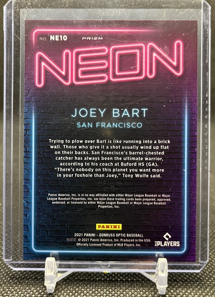 2021 Donruss Optic JOEY BART Neon Prizm ROOKIE SP Case Hit! San ...
