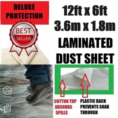 Cotton Dust Sheets Decorating Painting Heavy Duty Large Twill ...