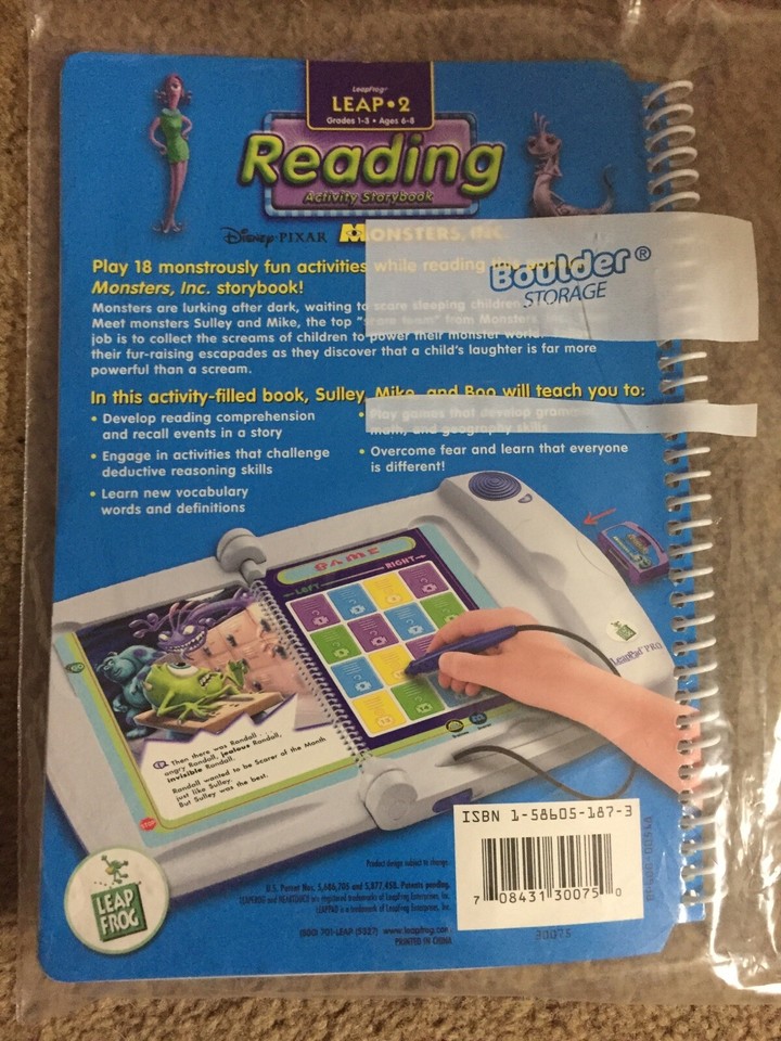 Leap Frog Leap Pad Grade 1-3 Monsters Inc. Reading Book Cartridge | eBay