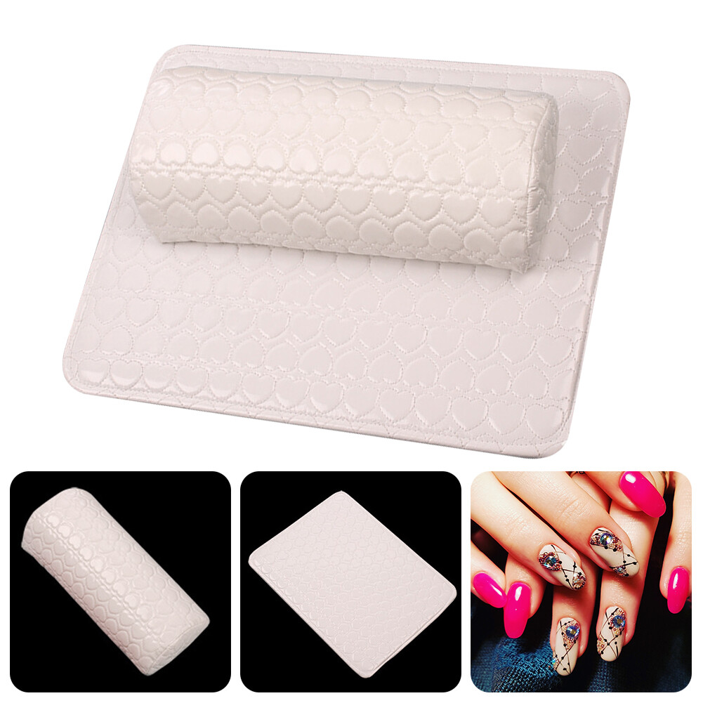 2pcs/set With Pad PU Leather Table Nail Art Hand Rest Zipper Practice ...