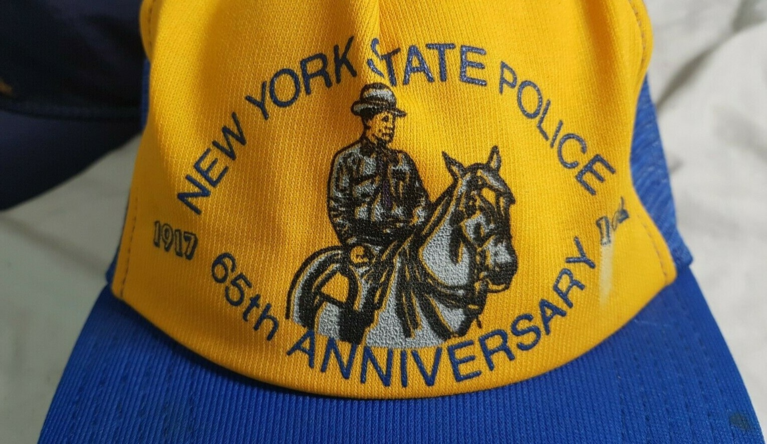 1982 NY STATE POLICE Cap Trucker Hat Snapback Vintage… - Gem