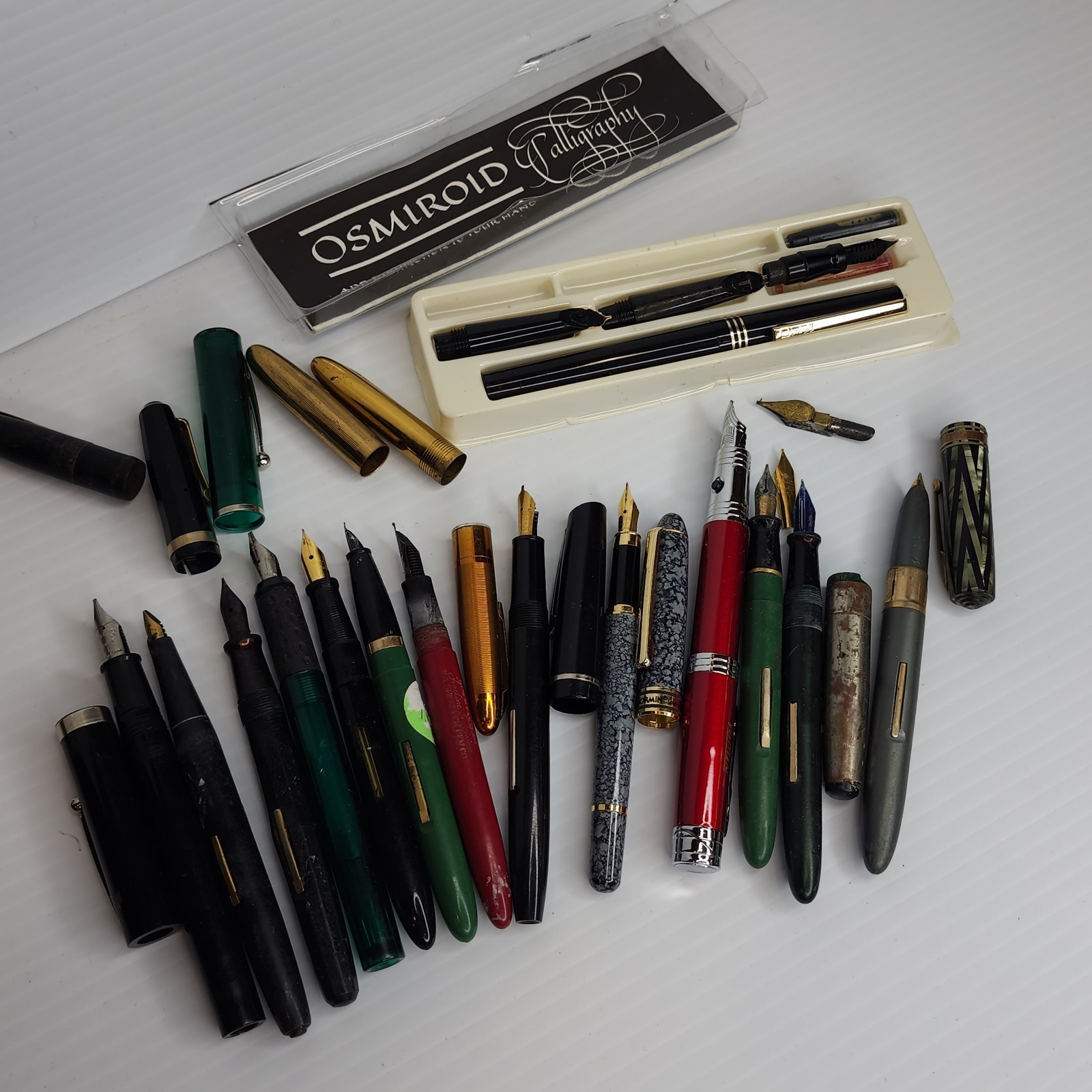 Vintage Junk Lot Of Fountain Pens Parts Or Repairs | eBay