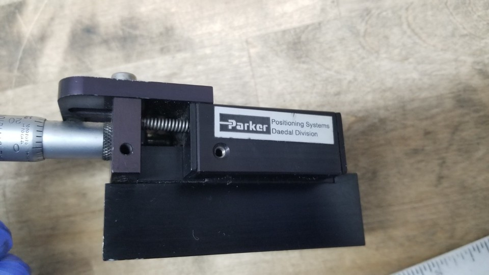 Parker Positioning Systems Daedal Linear Slide with Starrett Micrometer ...