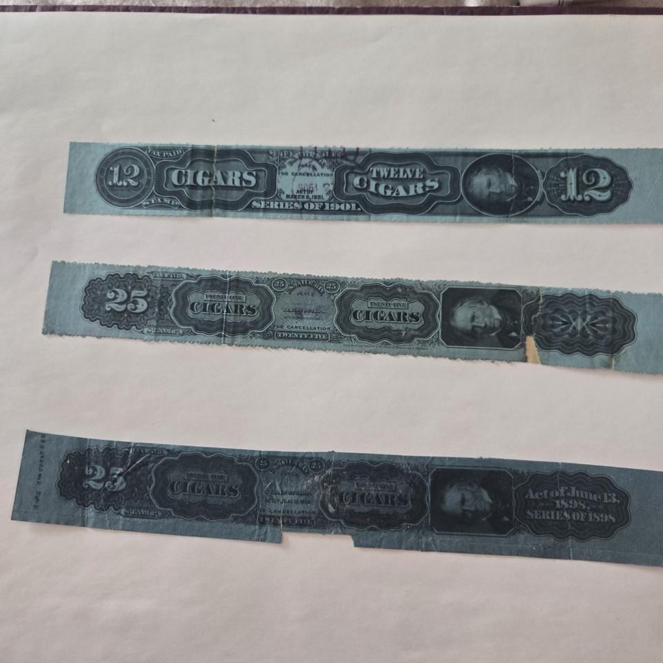 Antique Cigar Revenue Tax Stamps | eBay