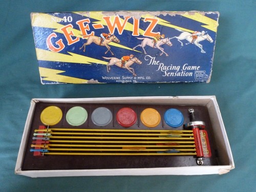 Vintage Horse Racing Gee-Wiz The Racing Game Sensation Wolverine Supply ...