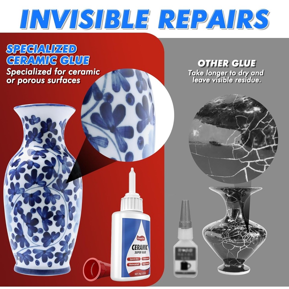 35g Ceramic Glue - Ultra Strong, Instant, Waterproof, high Temperature ...