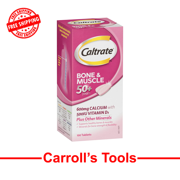 Caltrate Bone & Muscle 50+ Years 100 Tablets Supports Healthy Bones ...