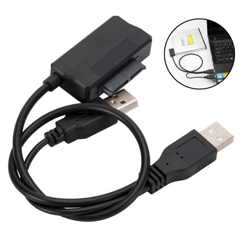 SATA to USB 2.0 Adapter Cable External Power Cable for CD/DVD ROM ...