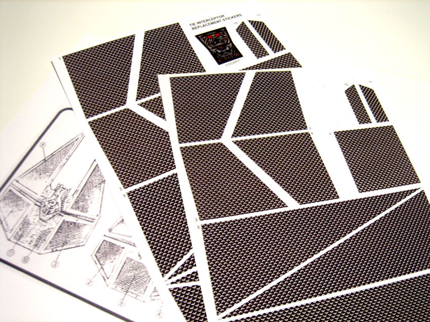 REPLACEMENT STICKERS for Kenner STAR WARS VINTAGE TIE INTERCEPTOR ...