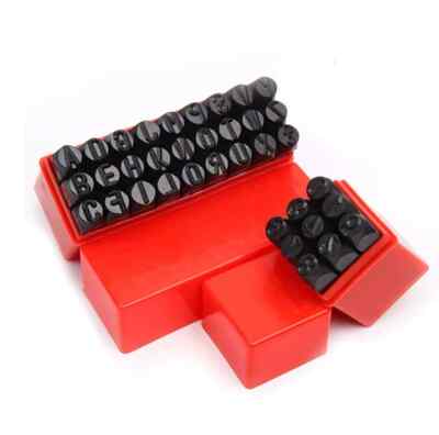 Letter & Number Stamp & Punch Set 3/16" 1.5mm Heavy Duty Black Tempered ...