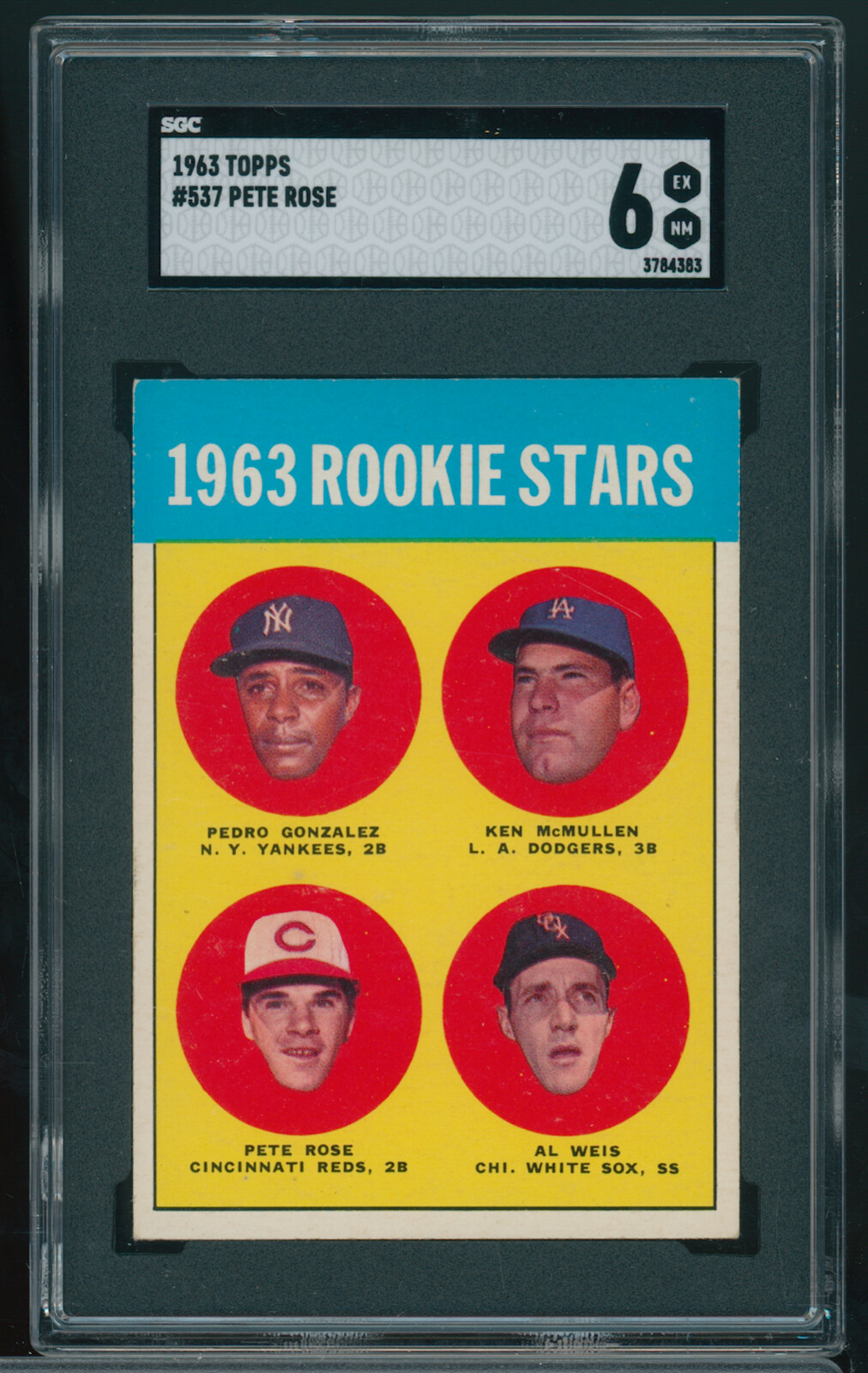 1963 Topps #537 Pete Rose SGC 6 EX-MT High-End ROOKIE RC B3 | eBay