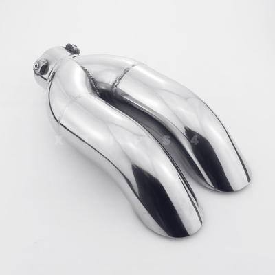 2.25" In Dual 2.5" Turn Down Pipes Out 11" Bolt On Stainless Steel ...