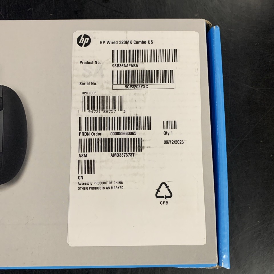 HP Wired Desktop 320MK Mouse and Keyboard,USB 9SR36AA#ABA | eBay