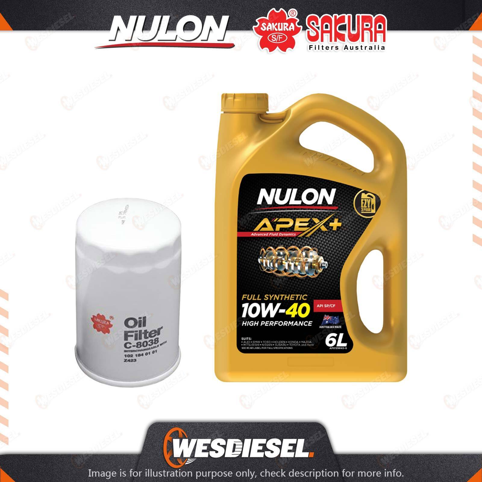 Sakura Oil Filter 6L APX10W40 Engine Oil Kit for Mercedes Benz 190E ...
