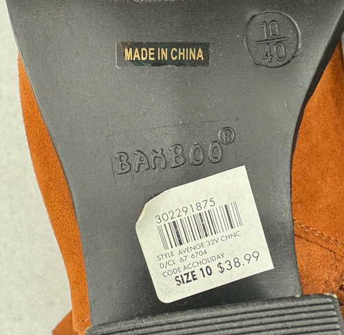 Bamboo Avenge 32V Faux Suede Open Back Ankle Strap Block Heel Booties ...