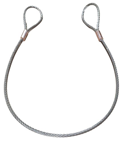 7x19 AISI316 Stainless Steel Wire Rope Strop / Sling With Loop Each End ...