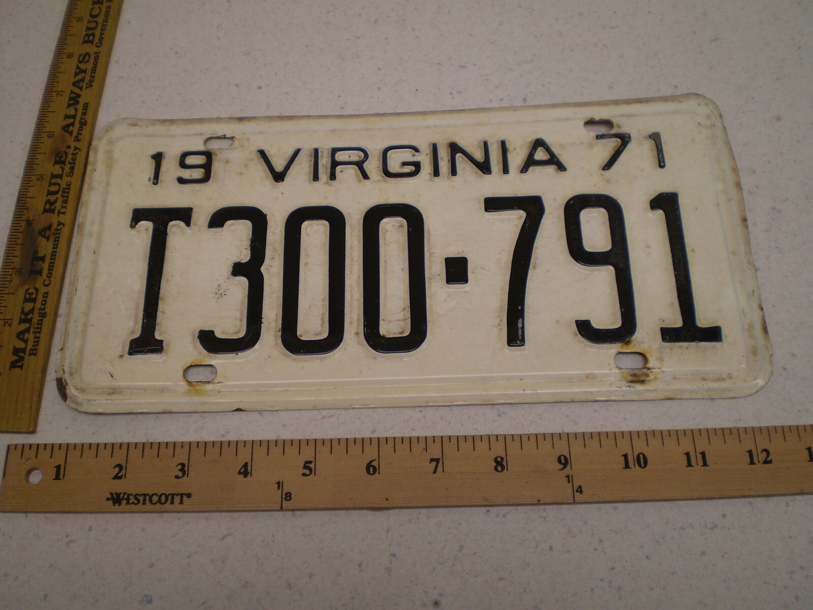 1971 71 VIRGINIA VA LICENSE PLATE YOM TRUCK T300-791 | eBay