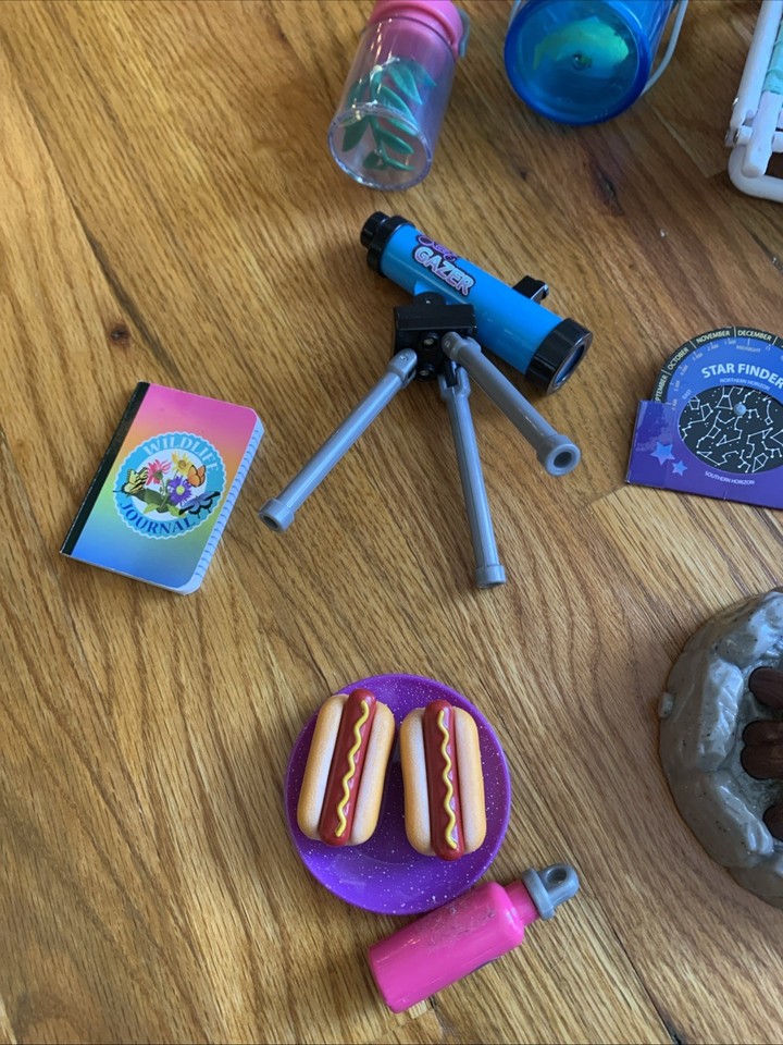 MY LIFE AS CAMPING Play Set For 18" Dolls Camp Fire Bug Jar Fishing ...