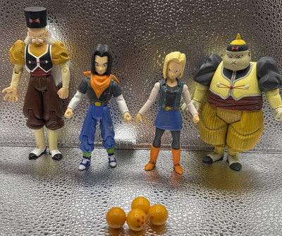 Dragon Ball Z Androids Super Collection Lot Of 4 Figures With Dragon ...