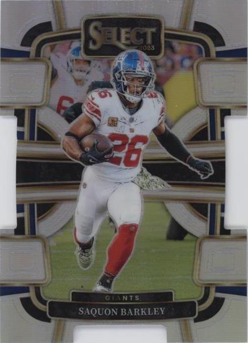 2023 Panini Select - Concourse Saquon Barkley #75 Silver Prizm Die-Cut ...