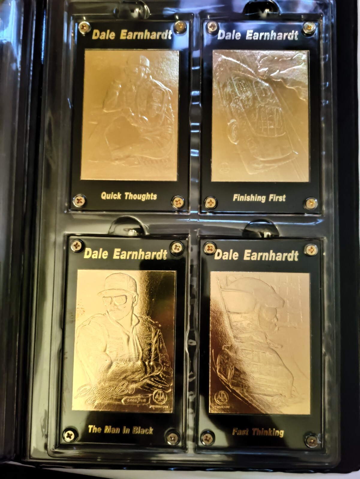 The Dale Earnhardt Gold Card Collection by Sam Bass Binder W/ 12 22K ...