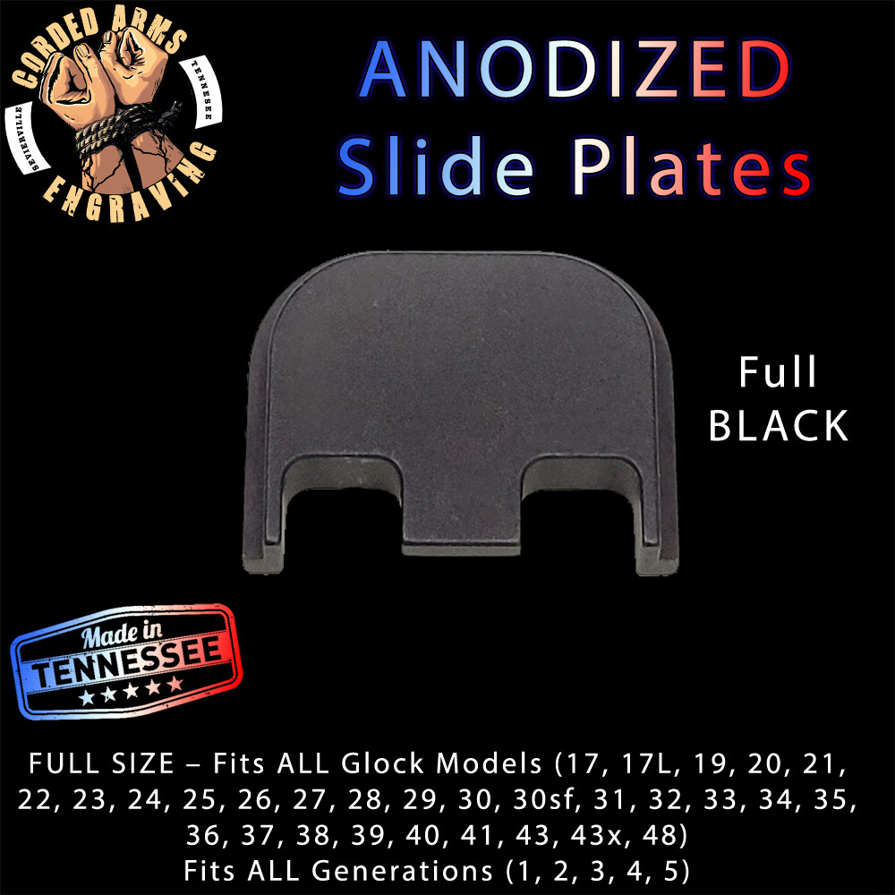 Anodized - Fits Glock Rear Slide Plate Back Plate for Full Sized Gen 1 ...