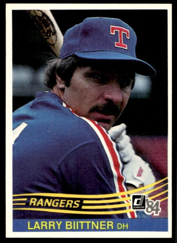 1984 Donruss 342 Larry Biittner Texas Rangers Baseball Card | eBay
