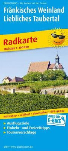 Franconian Wine Country - Lovely Tauber Valley, cycling map 1:100,000 ...
