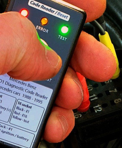 Mercedes OBD1 Diagnostic code reader for cars with the 8 16 & 38 port ...